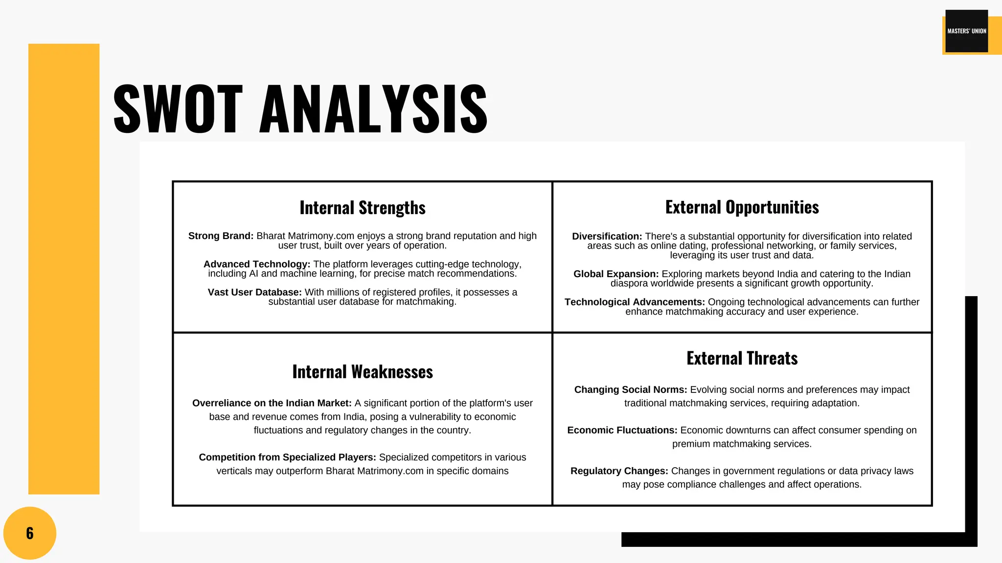 Bharat Matrimony - Case Study | Success Factors | SWOT | PDF