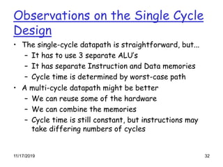 3. Single Cycle Data Path in computer architecture | PDF