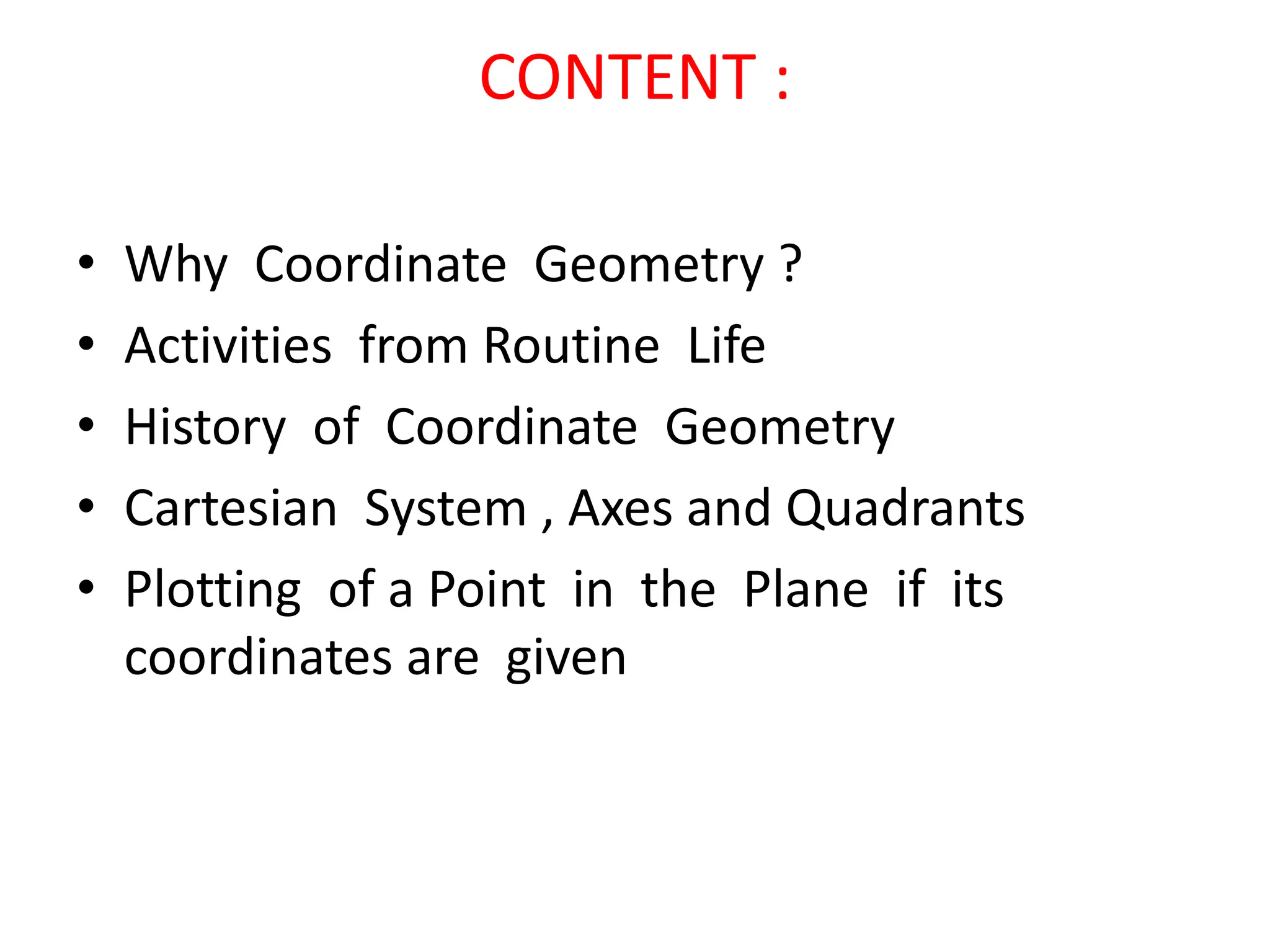 Coordinate Geometry class 9th powerpoint presentation by akshat upadhyay | PDF