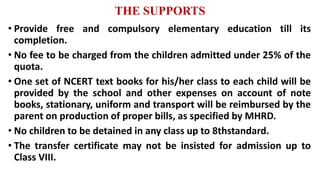 RIGHT TO EDUCATION ACT and its Implications | PPTX