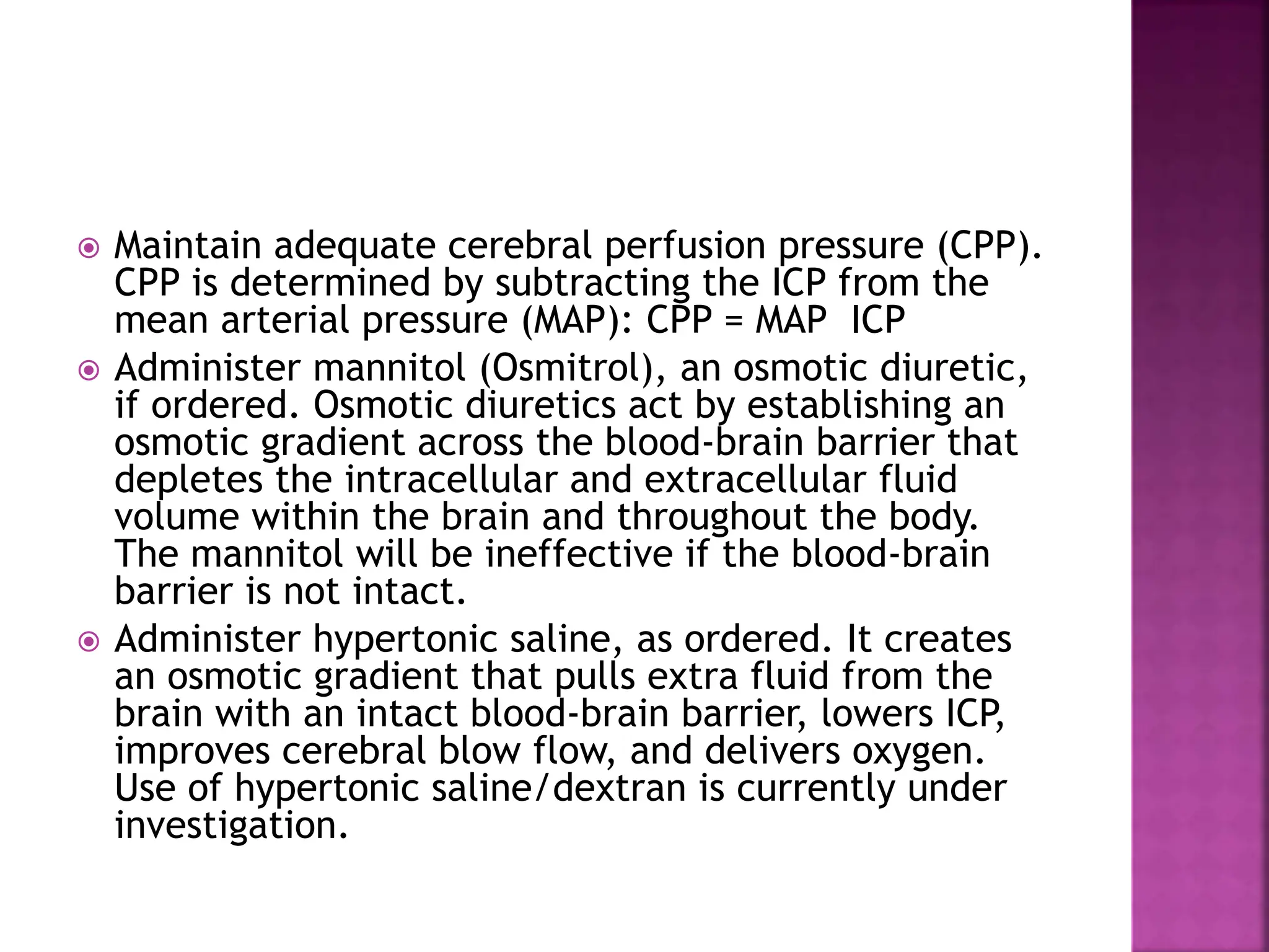 intracranial pressure nursing care process | PPTX