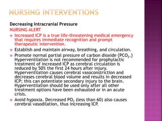 intracranial pressure nursing care process | PPTX