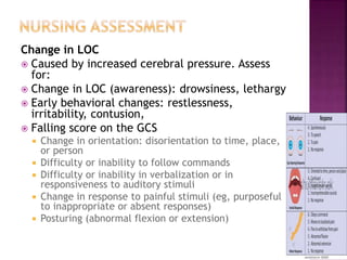 intracranial pressure nursing care process | PPTX