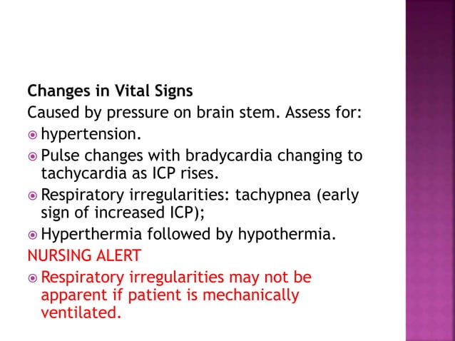 intracranial pressure nursing care process | PPT