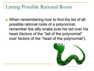 3.3 Rational Root Theorem ppt mathematics 10 | PPT