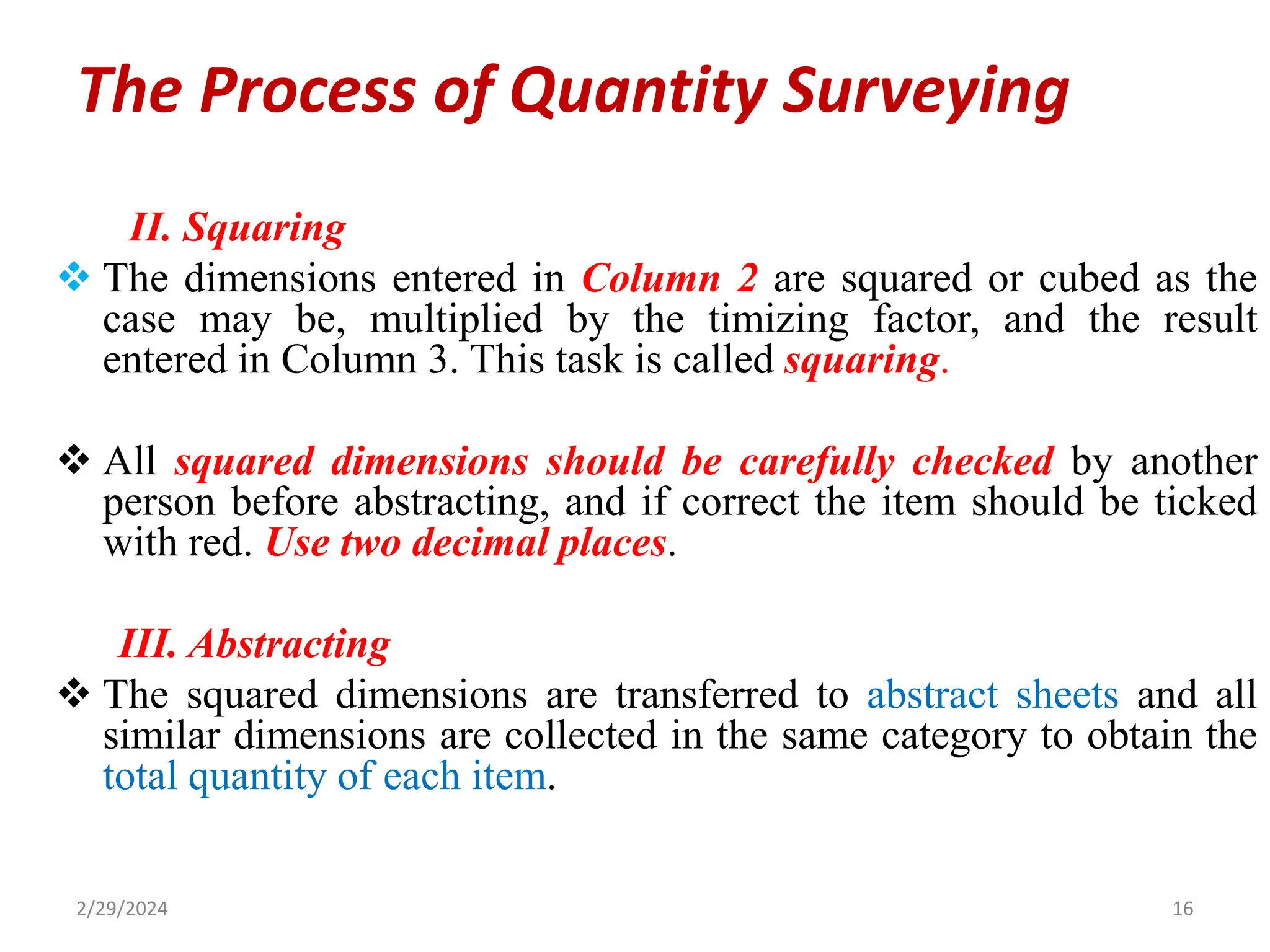 3. QUANTITY SURVEYING.pptxgajanjsjsjjsjh | PPTX