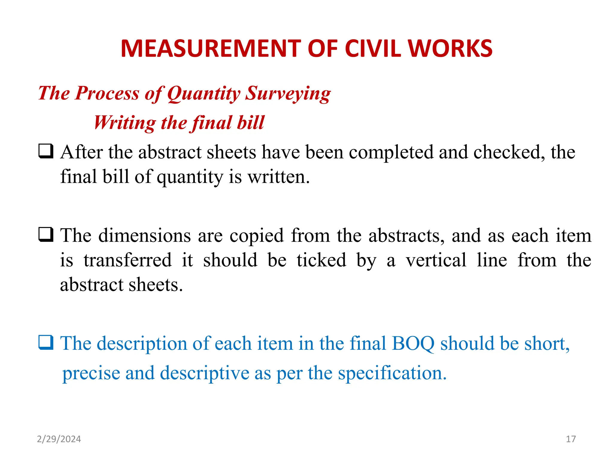 3. QUANTITY SURVEYING.pptxgajanjsjsjjsjh | PPTX