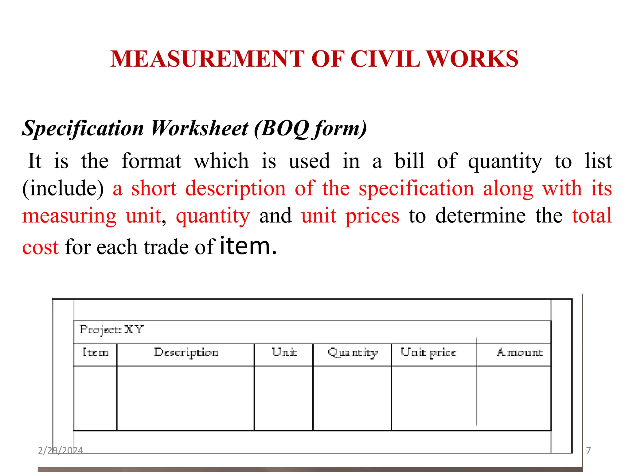 3. QUANTITY SURVEYING.pptxgajanjsjsjjsjh | PPTX