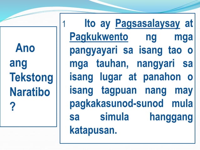 3.TEKSTONG-NARATIBO.pptx pagbasa at pagsusuri ng mga teksto | PPTX