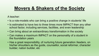 Movers & Shakers Of The Society about motivation | PDF