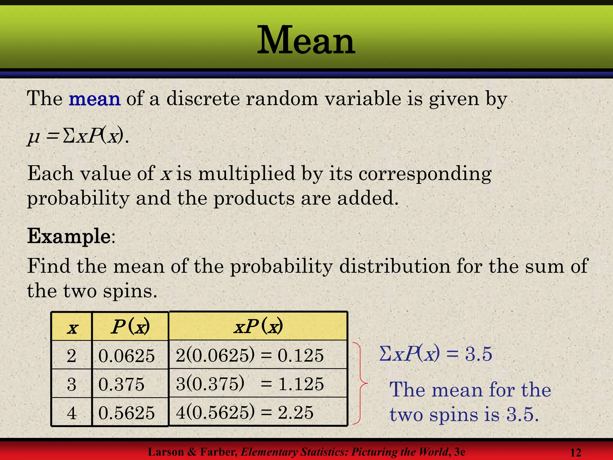 Probability theory discrete probability distribution | PPT