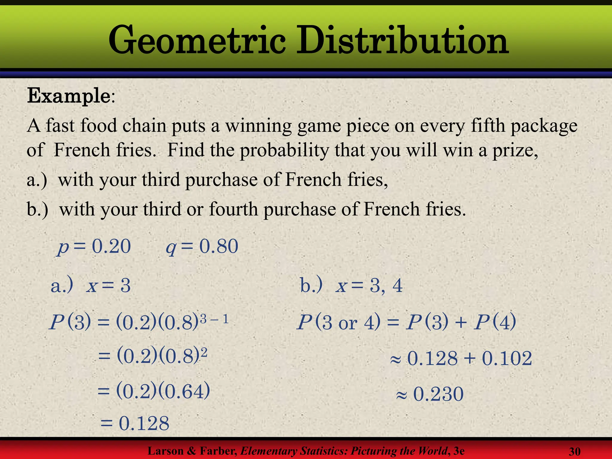 Probability theory discrete probability distribution | PPT