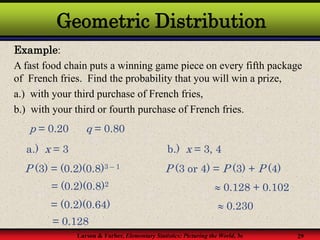 Probability theory discrete probability distribution | PPT