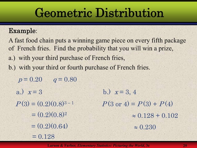 Probability theory discrete probability distribution | PPT