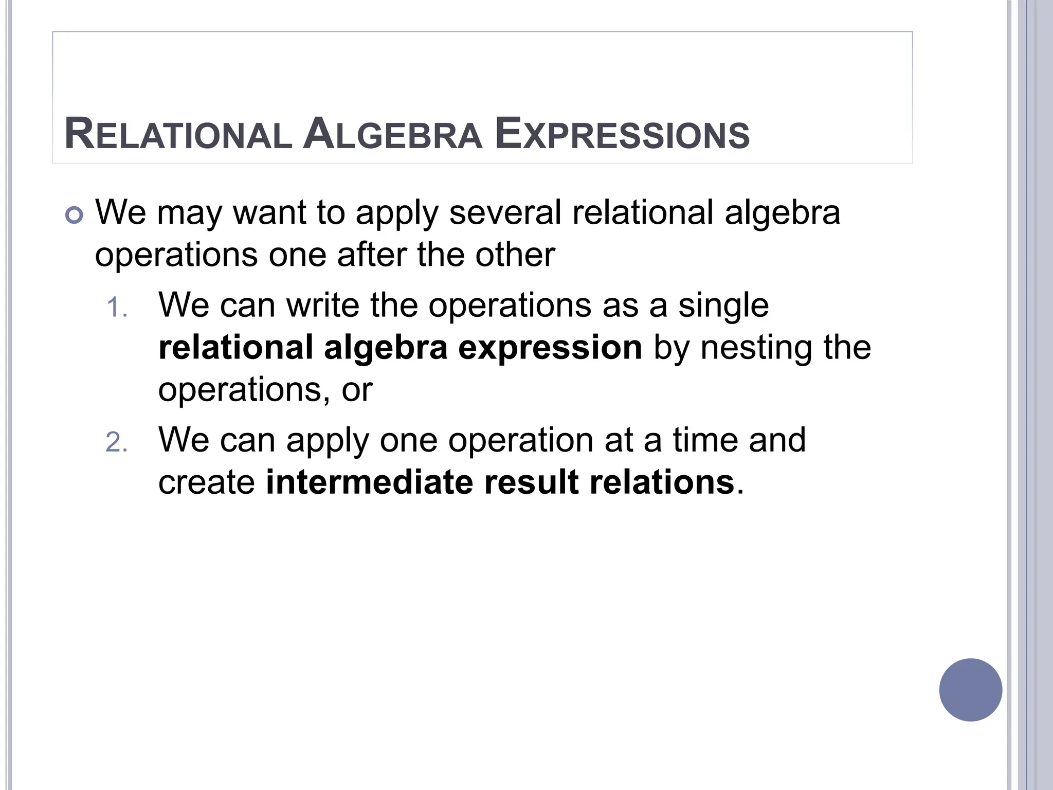 3._Relational_Algebra.pptx:Basics of relation algebra | PPTX