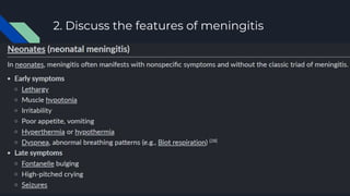 Pathogenesis of Meningitis and Microbiology of Organisms | PPTX
