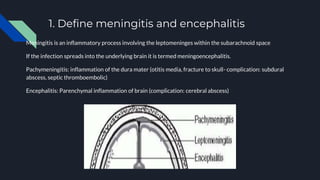 Pathogenesis of Meningitis and Microbiology of Organisms | PPTX