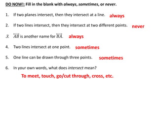 3.1 Identifying Lines - PPT.pptx yh xhfjchxbxj | PPTX