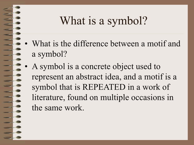 3.2.3 Symbolism and Motif creative .ppt | Books and Literature
