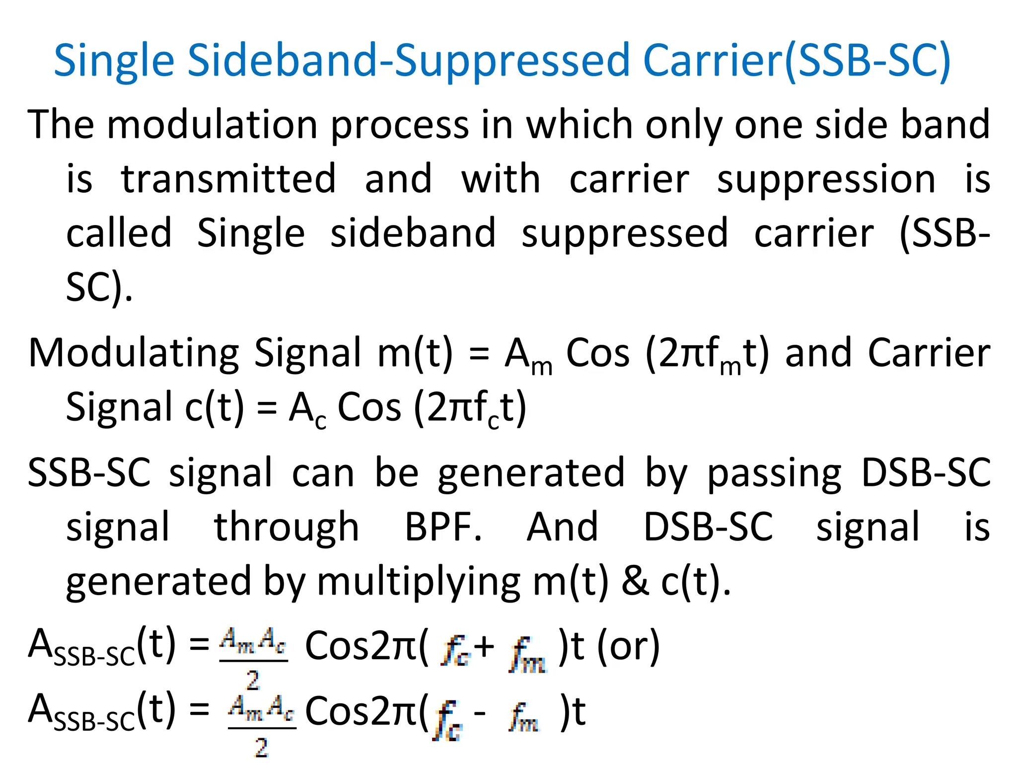 Double side band suppressed carrier AM generation | PPTX