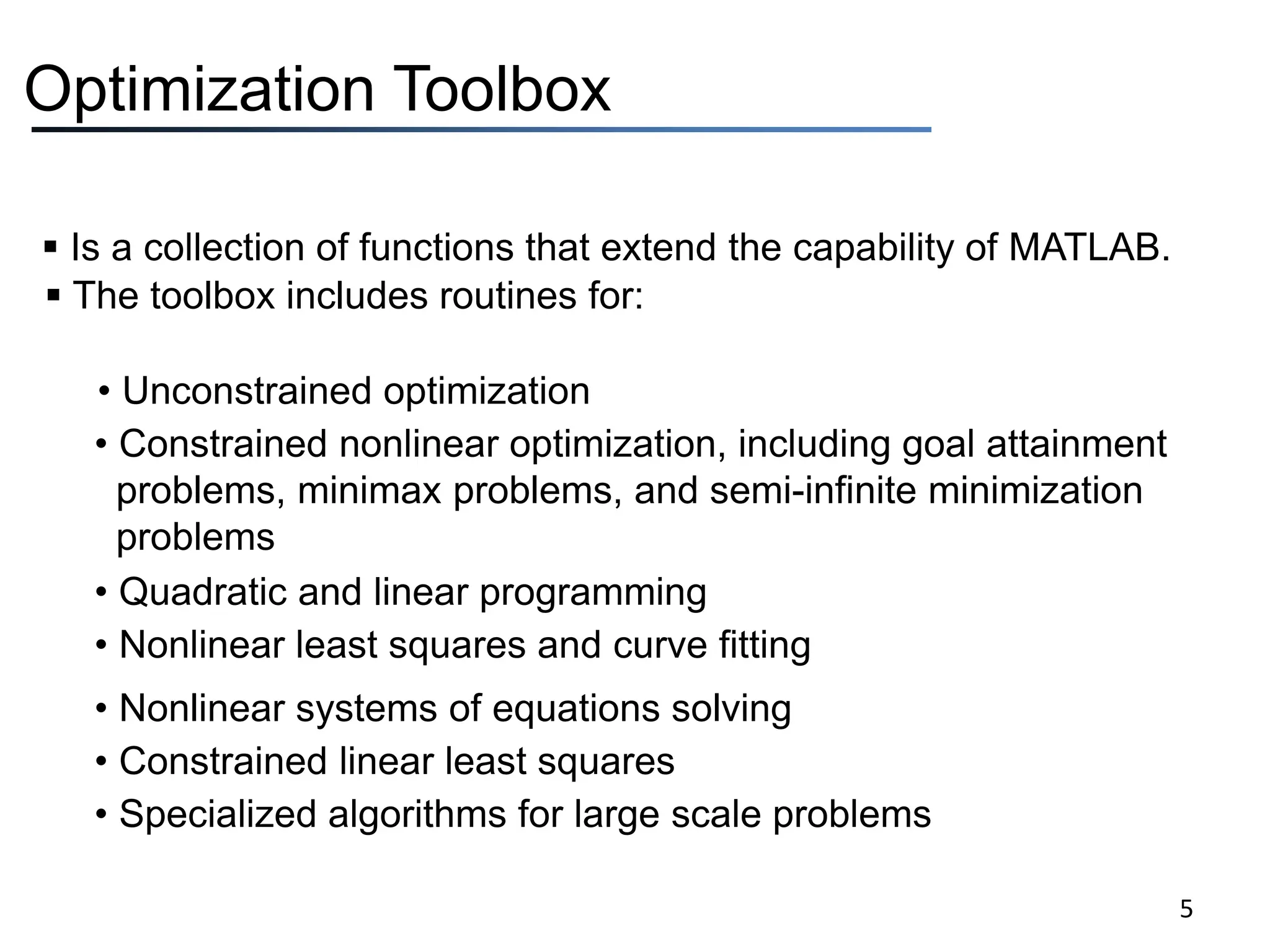 optimization methods by using matlab.pptx | Programming Languages | Computing