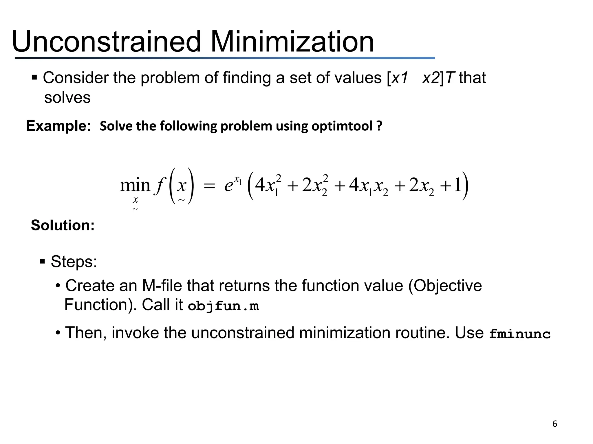 optimization methods by using matlab.pptx | Programming Languages | Computing