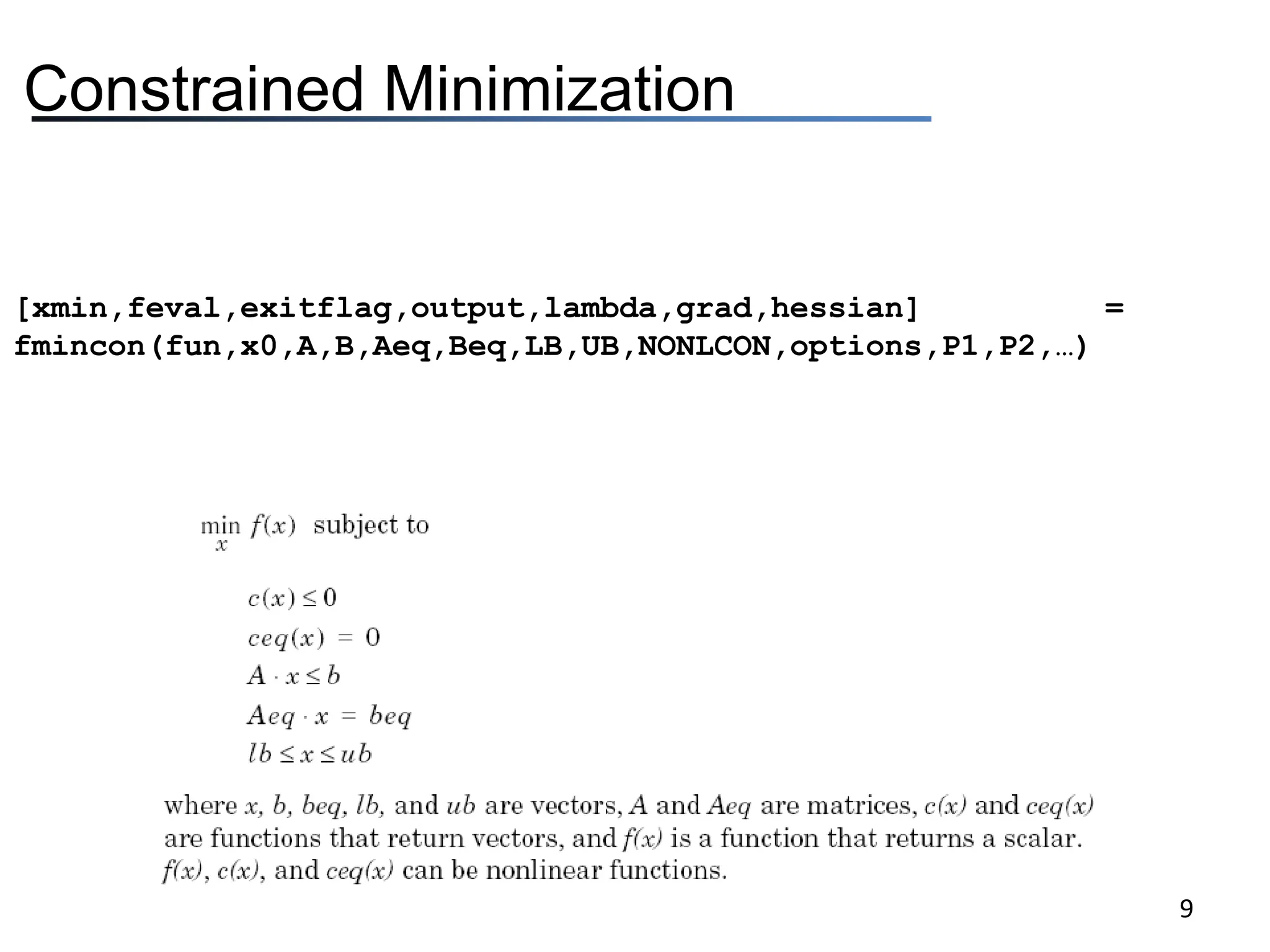 Optimization Methods By Using Matlab Pptx Programming Languages