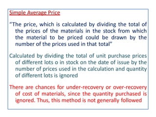3.Material pricing.pptx cost and management accounting | PPTX