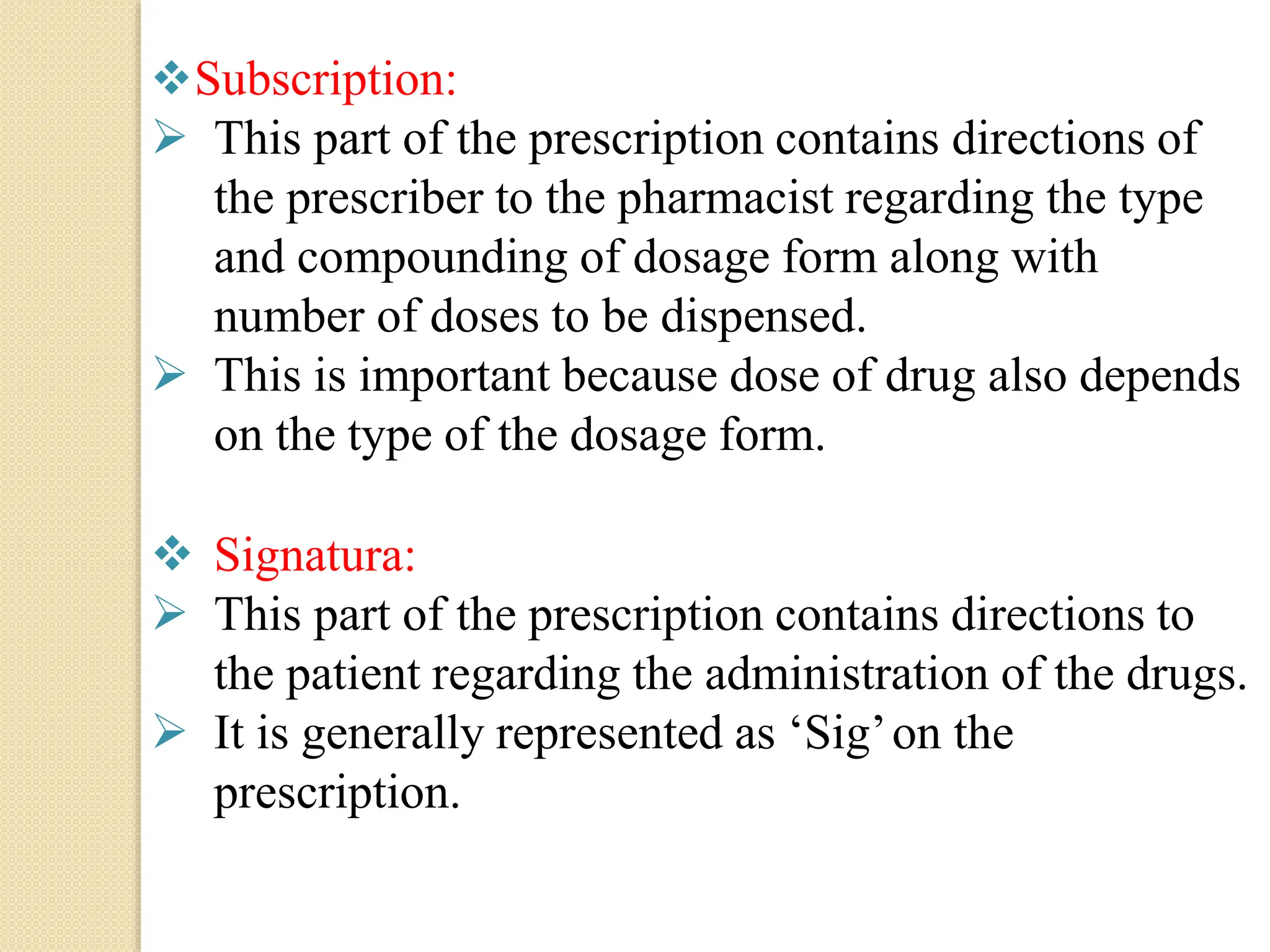 Prescription in Pharmaceutics-I, Dispensing Pharmacy | PPTX