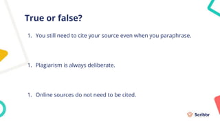 Plagiarism and Paraphrasing for research | PPTX