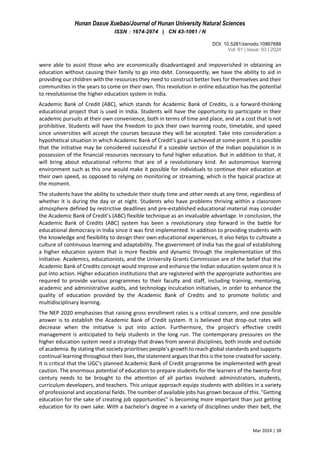 ACADEMIC BANK OF CREDIT: A WORLDWIDE VIEWPOINT | PDF