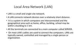 computer networking notes wan man wan internet | PPT
