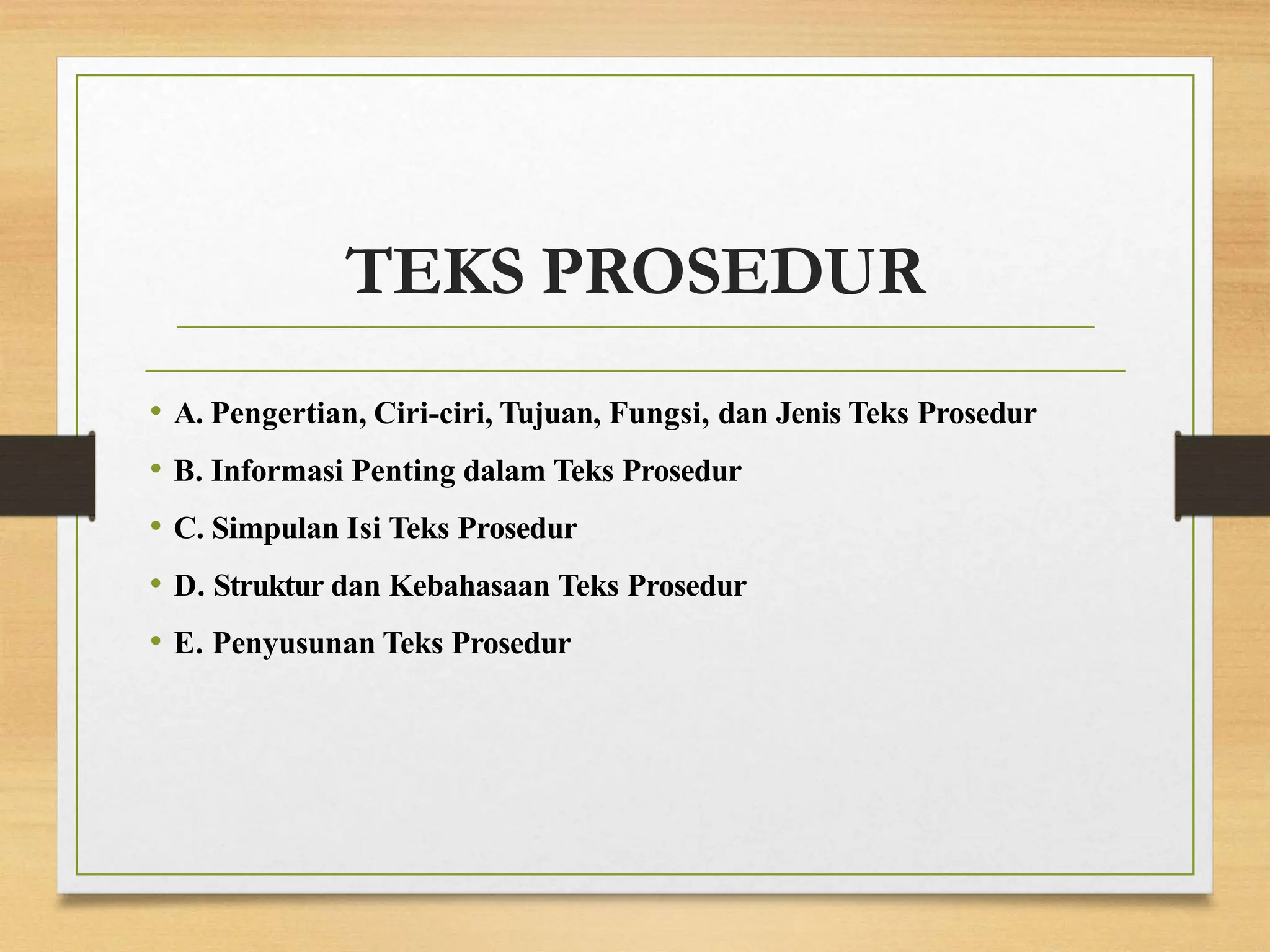 Teks prosedur bahan ajar bahasa indonesia kelas 7 | PPTX