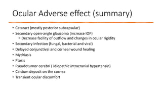 Ocular steroids-Dexamethasone, Betamethasone, Prednisolone and ...