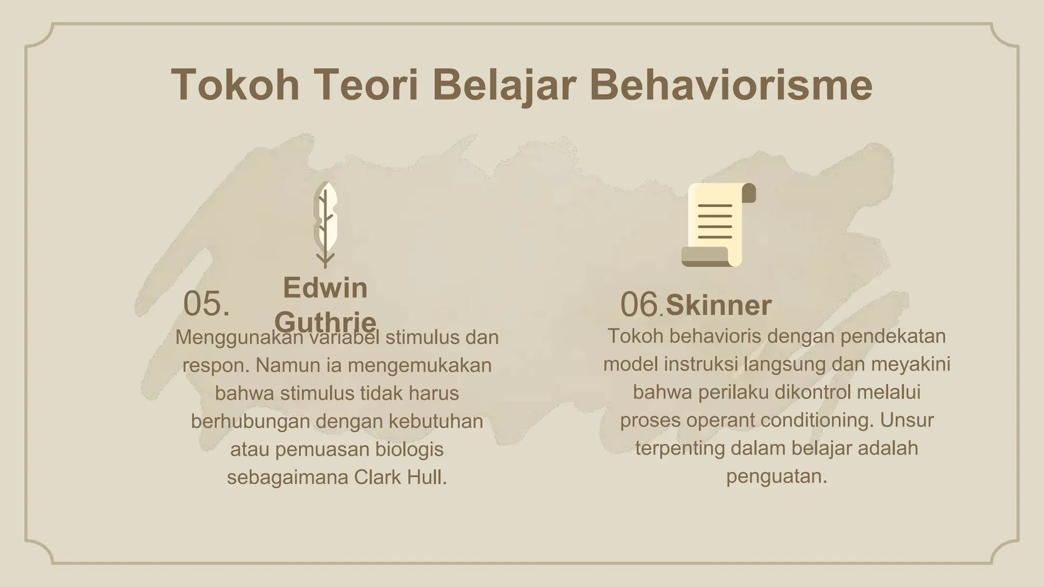 PPT teori Behaviourisme dan tokoh-tokohnya | PPTX