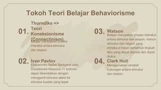 PPT teori Behaviourisme dan tokoh-tokohnya | PPT