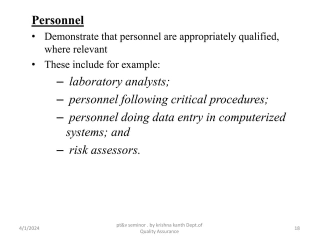 3.ICH &WHO Guidelines for Calibration And Validation of Equipments.pptx