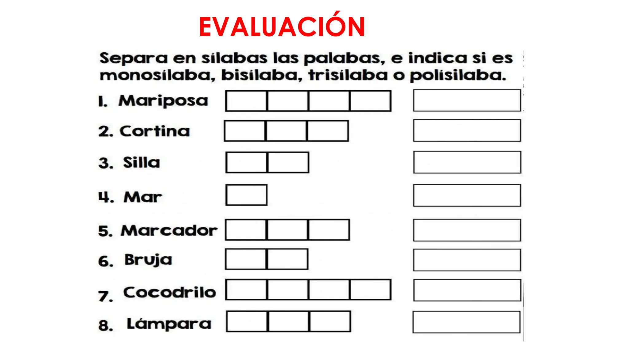 CLASIFICACIÓN DE PALABRAS DE ACUERDO CON EL NÚMERO DE SÍLABAS | PPT
