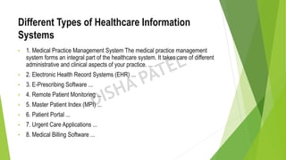 3.1 Information system in healthcare (ICT) | PPTX