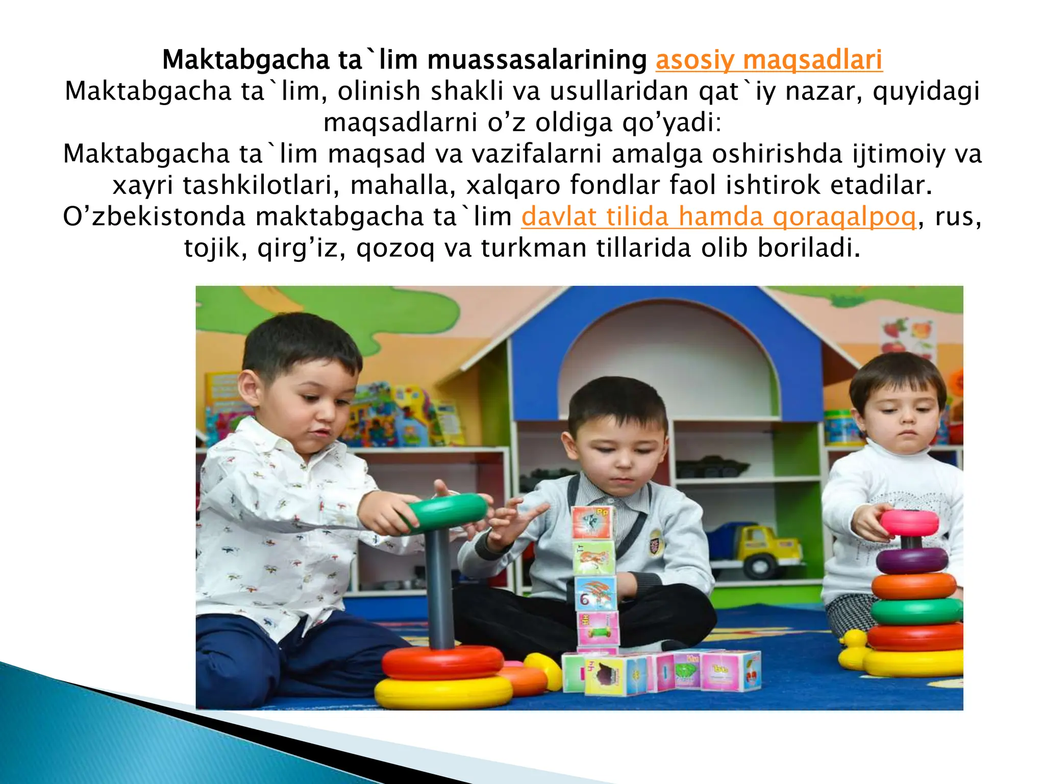 Maktabgacha talim tarixi mavzusida taqdimot ishi | PPTX