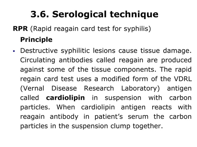 Syphilis Serology serological test for medical laboratory.ppt