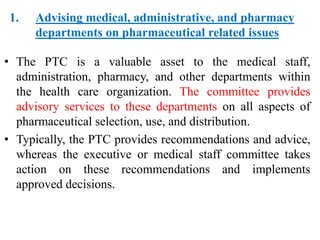 PTC committee pharmacy and therapeutic c | PPTX
