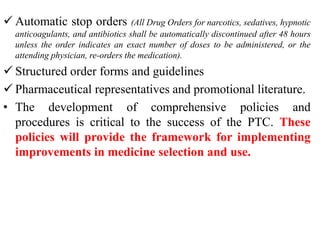 PTC committee pharmacy and therapeutic c | PPTX