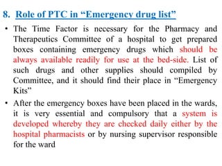 PTC committee pharmacy and therapeutic c | PPTX
