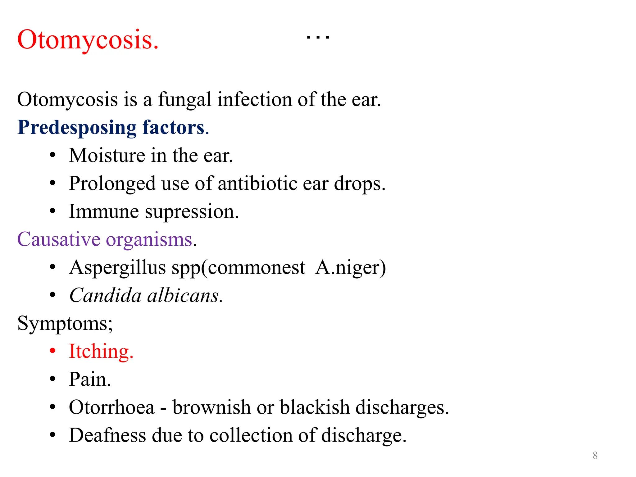 Otitis externa on human ear Pathophysiology | PPTX