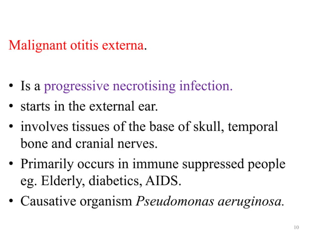 Otitis externa on human ear Pathophysiology | PPTX | Ear, Nose and Throat Conditions | Diseases ...