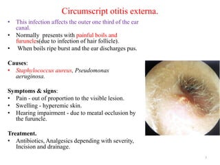 Otitis externa on human ear Pathophysiology | PPTX