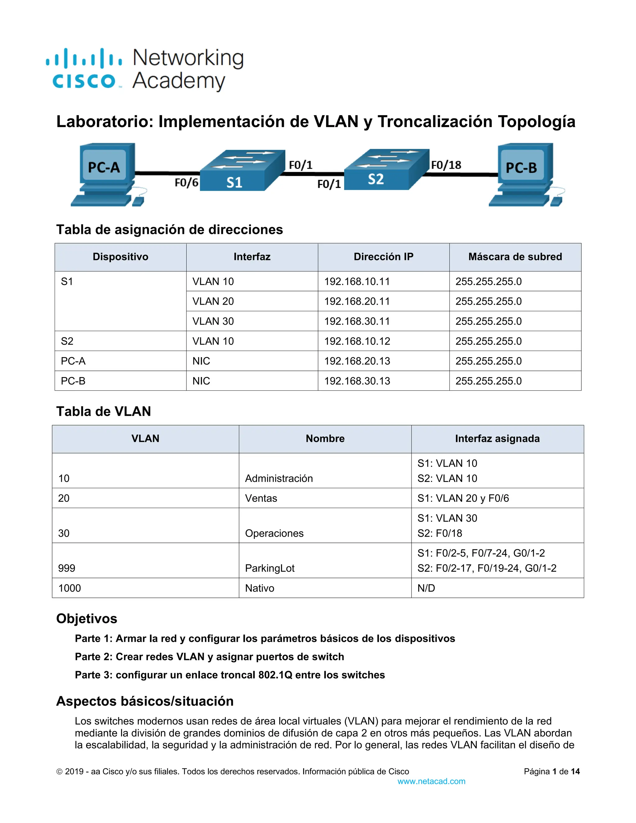 3.6.2 Lab - Implement VLANs and Trunking - ILM.pdf