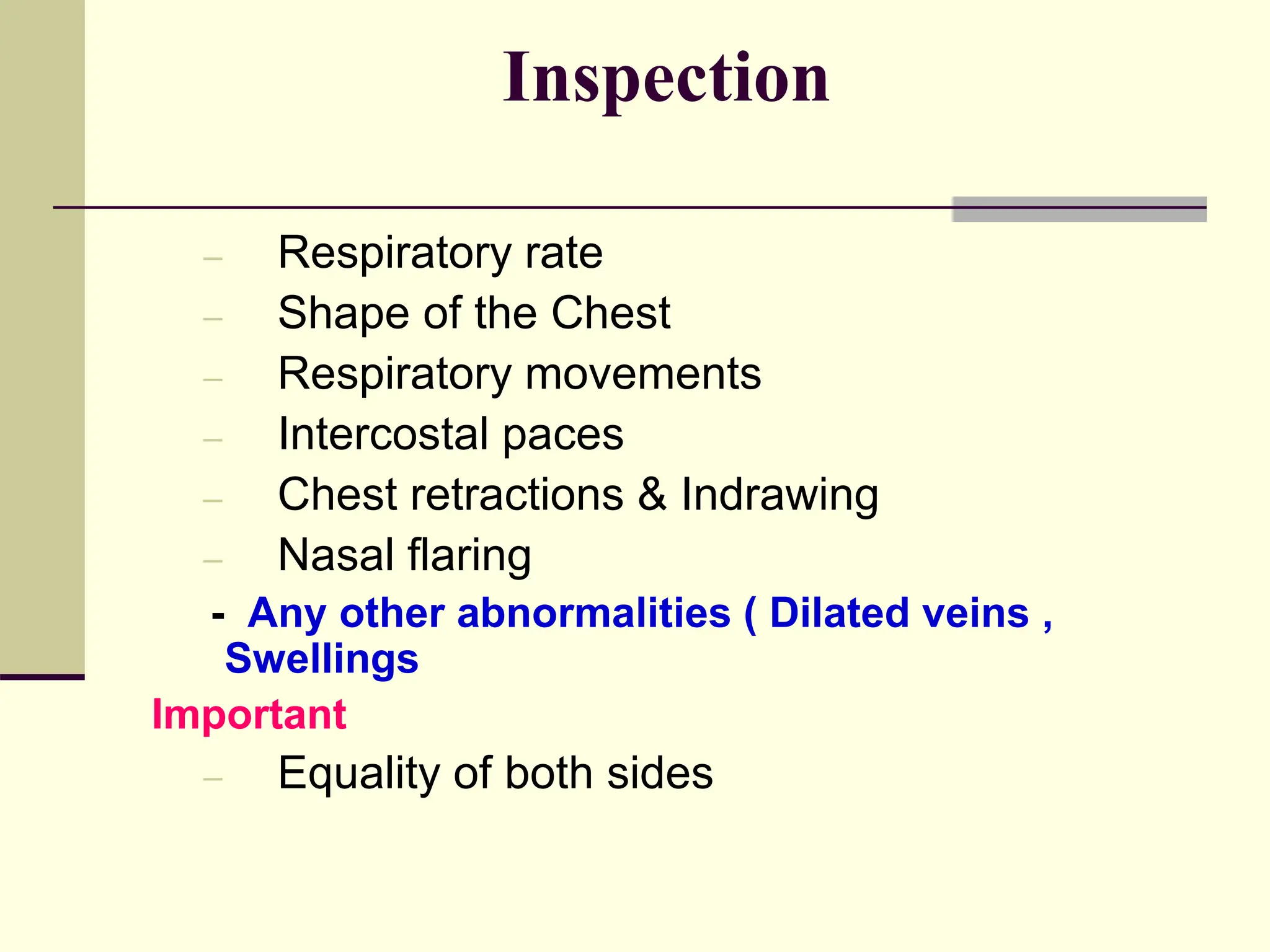 3. Chest examination.ppt ehbeiebeiwbbwbsiehbe | PPT