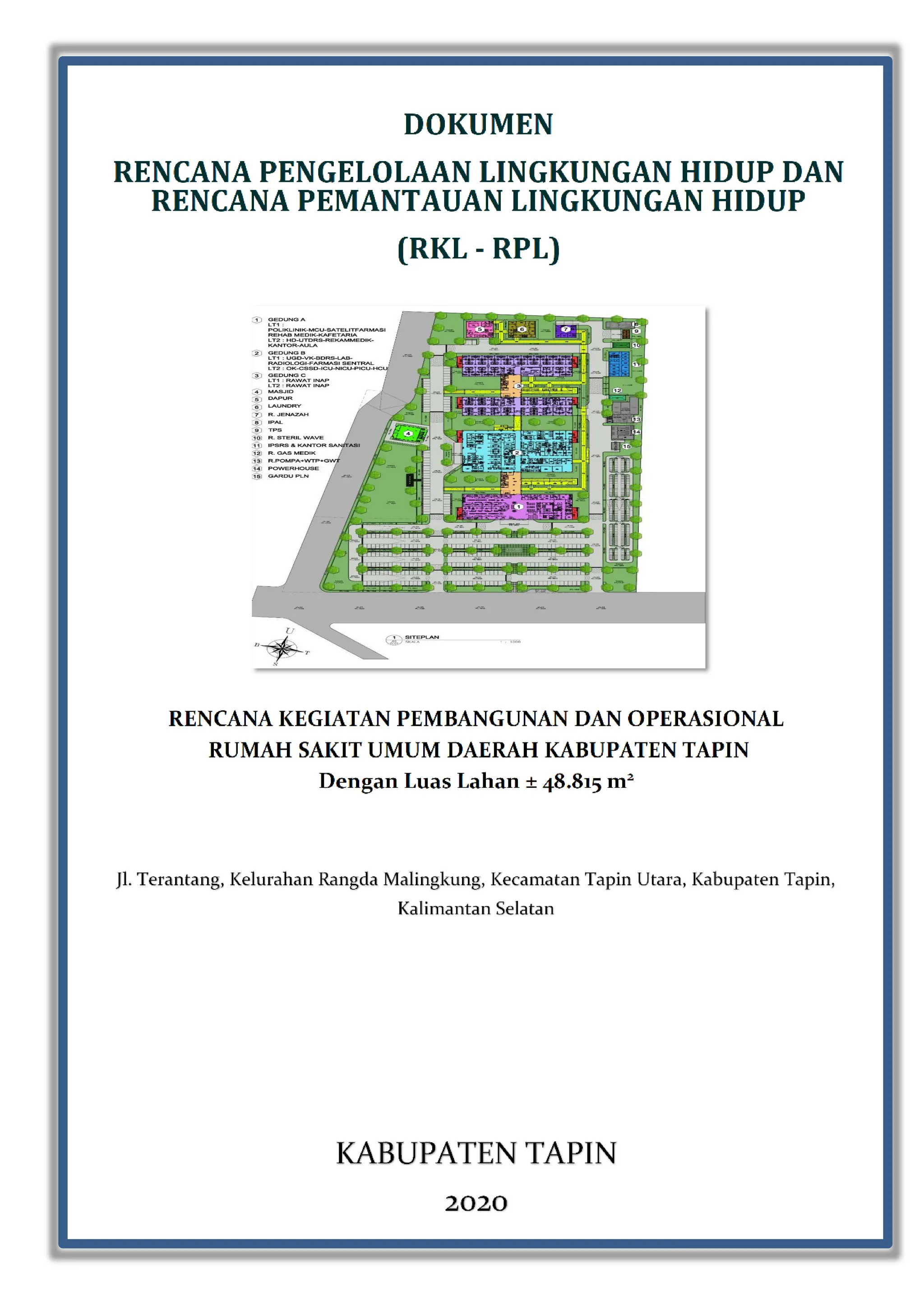 Dokumen Rencana Pengelolaan Lingkungan dan dan Rencana Pemantauan ...